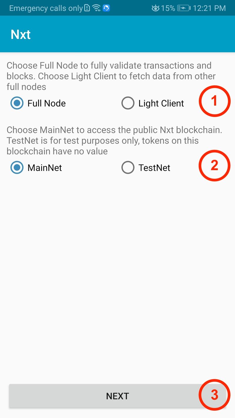 Nxt Android Full Node