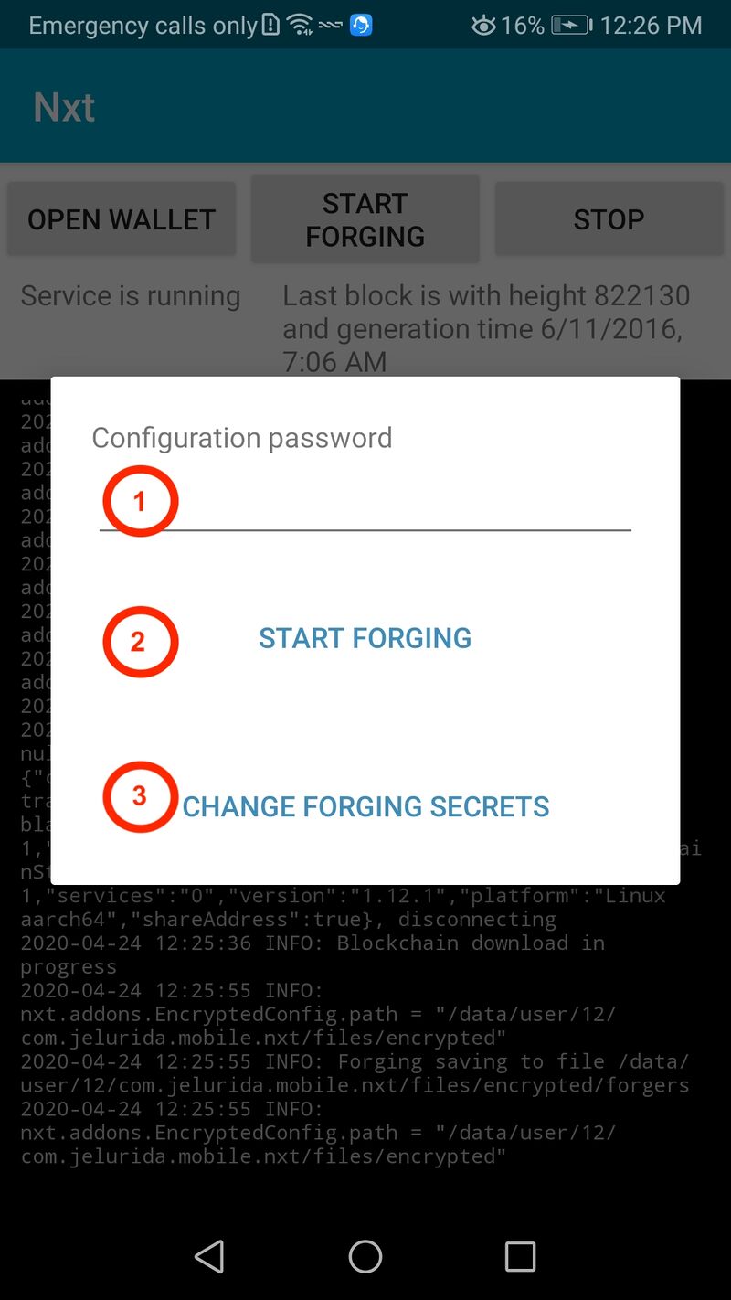 Nxt Android Full Node