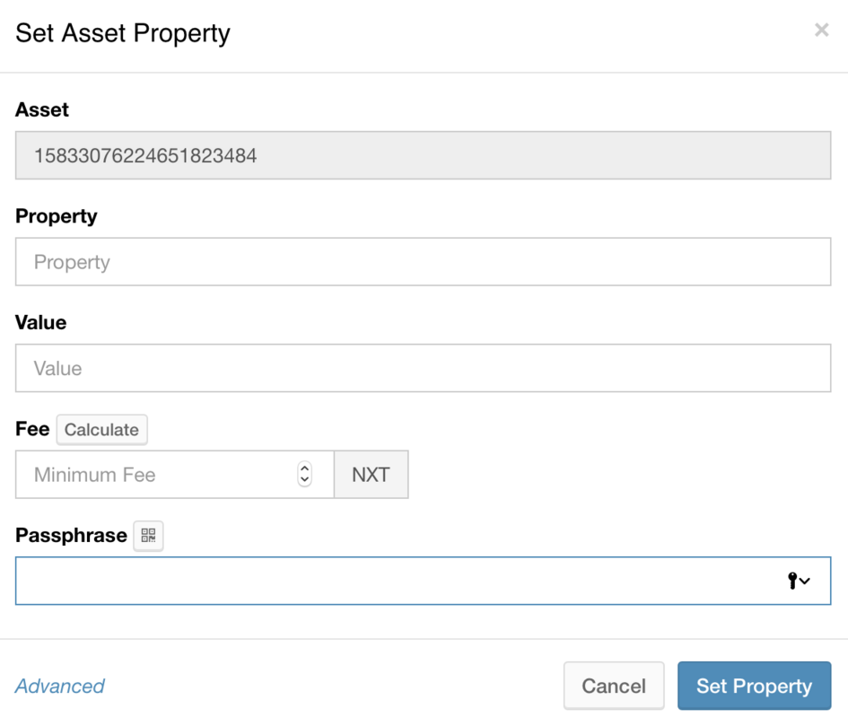 Asset Properties - Asset Properties